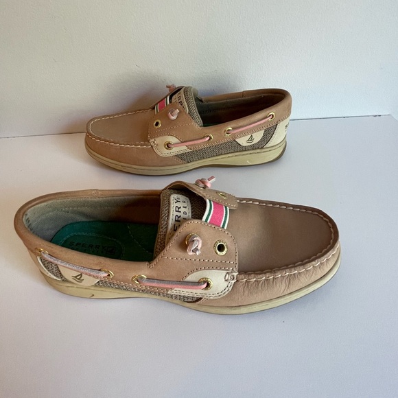 Sperry | Shoes | Sperry Womans Topsider Boat Shoes Sz 6 Tan Leather ...
